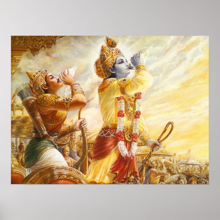 Mahabharat - Lord Krishna & Arjun Poster | Zazzle