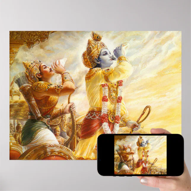 Mahabharat - Lord Krishna & Arjun Poster | Zazzle