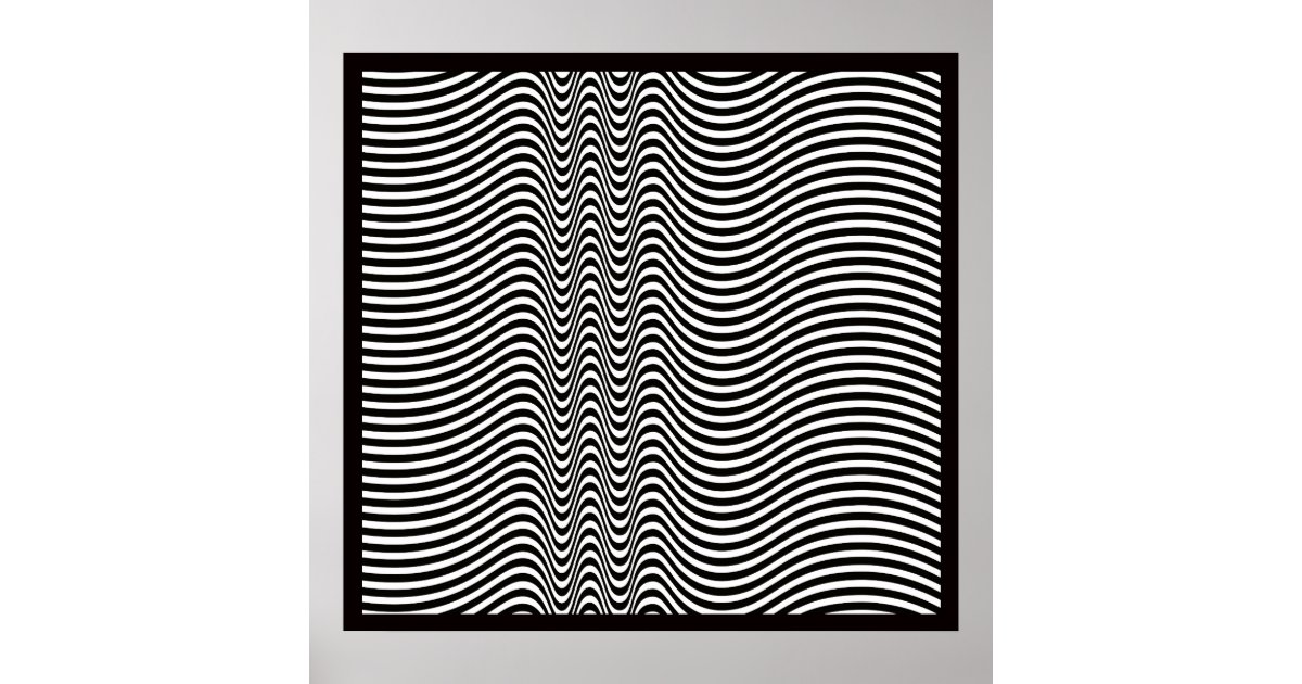 Mahagonia Op Art Poster | Zazzle