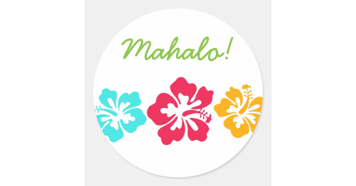 Mahalo Classic Round Sticker | Zazzle