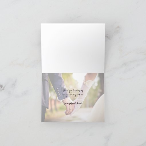 Mahalo Photo Wedding Thank You Note Card | Zazzle