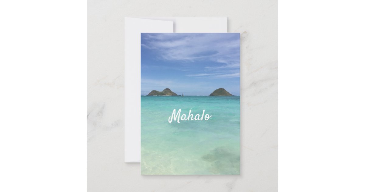 Mahalo thank you card | Zazzle