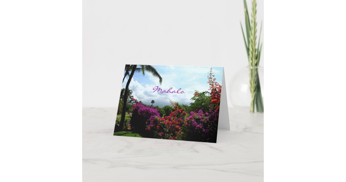 Mahalo Thank You Card | Zazzle