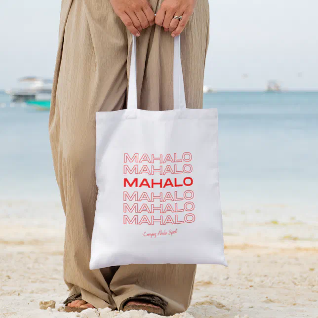 Mahalo Thank You Shopping Bag | Zazzle