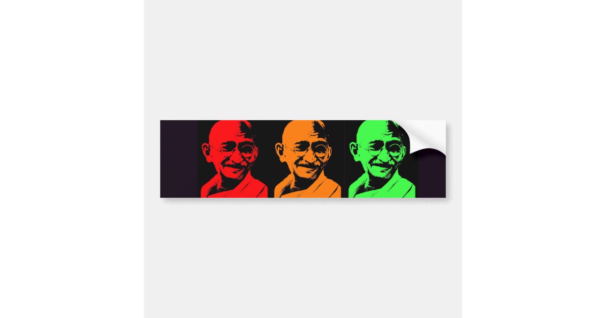 Mahatma Gandhi Collage Bumper Sticker | Zazzle