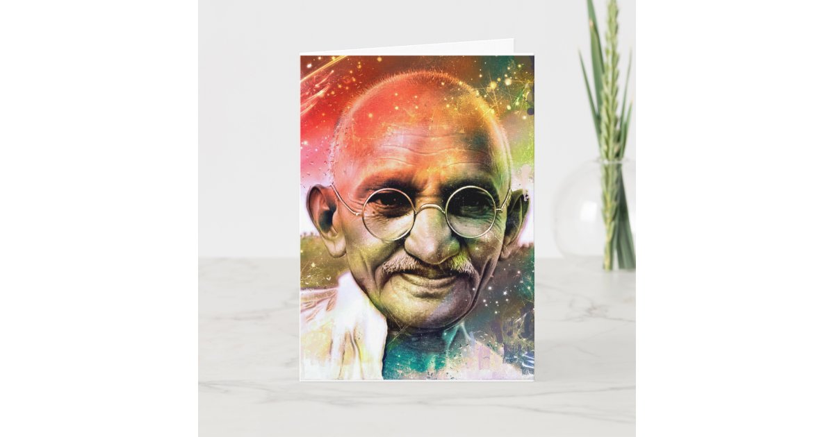 Mahatma Gandhi Greeting Card | Zazzle