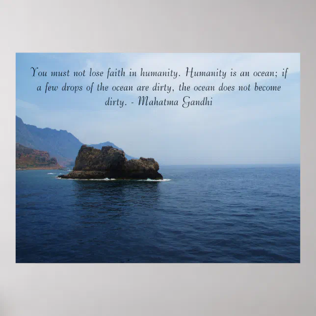 Mahatma Gandhi Spiritual Quote Poster | Zazzle