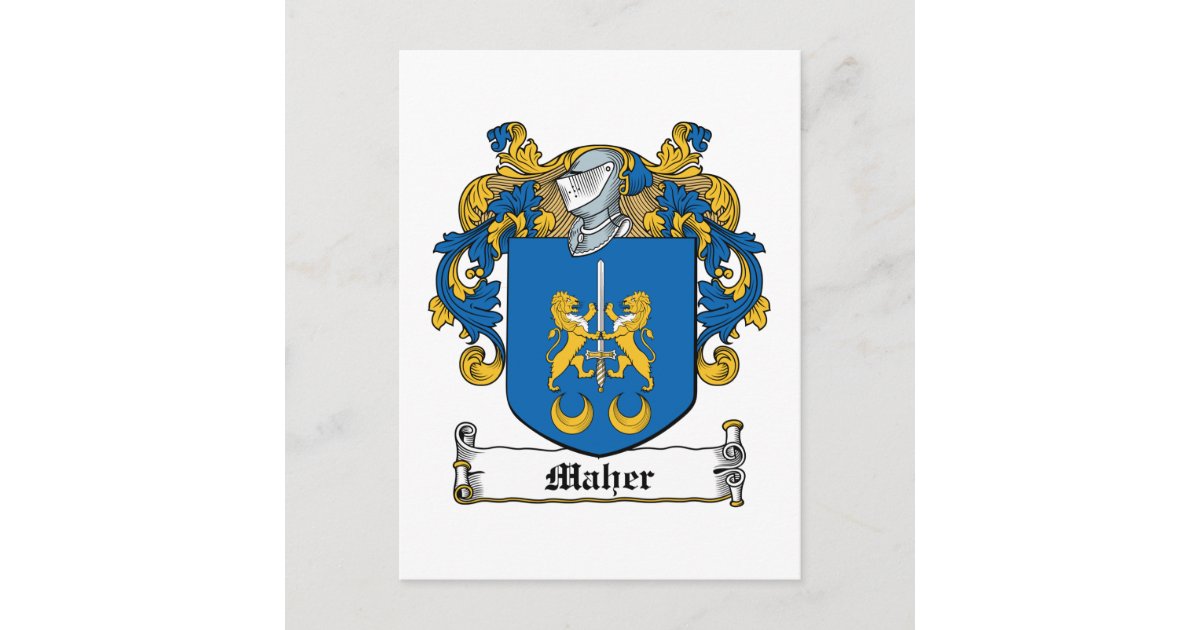 Maher Family Crest Postcard | Zazzle