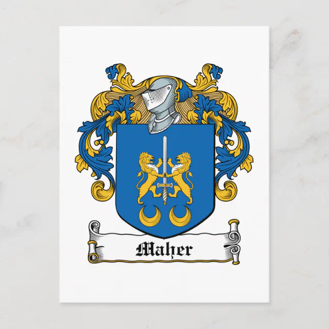 Maher Family Crest Postcard | Zazzle