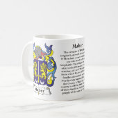 Maher, Origin, Meaning and the Crest on a mug | Zazzle