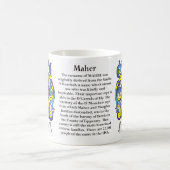 Maher, Origin, Meaning and the Crest on a mug | Zazzle
