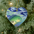 Mahi Mahi (Dolphin Fish) chasing Flying Fish Ceramic Ornament | Zazzle