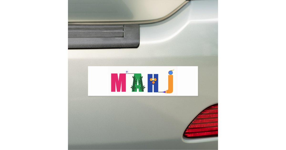 MAHJ Bumper Sticker Magnet | Zazzle