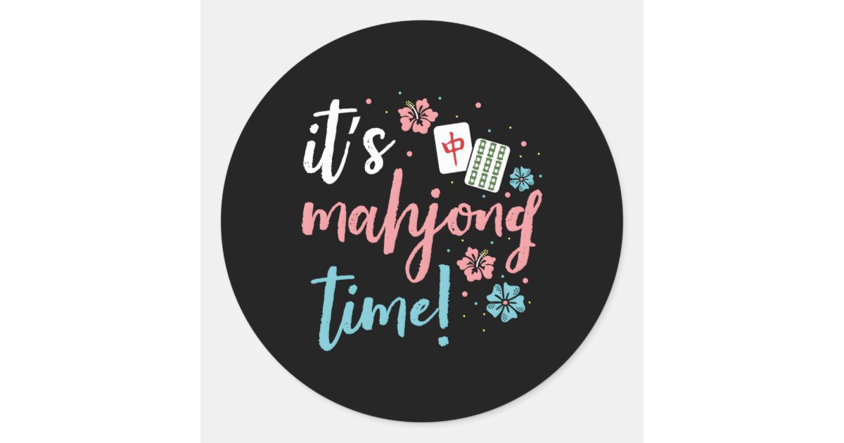 Mahjong Chinese Or Mahjong Player Classic Round Sticker | Zazzle