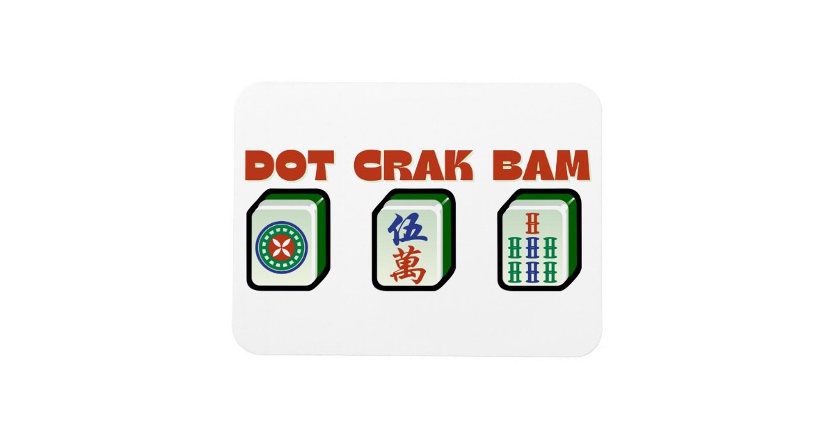Mahjong Dot Crak Bam Magnet | Zazzle
