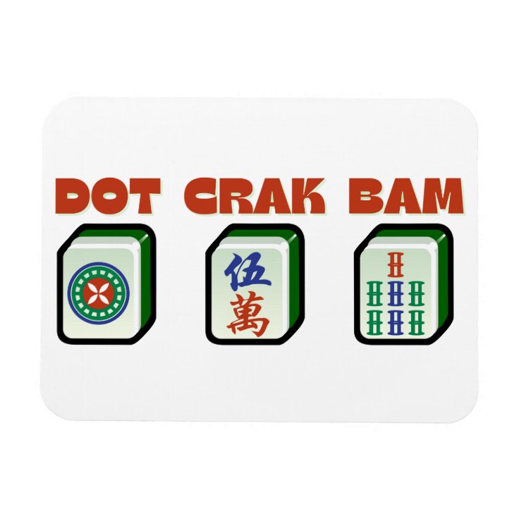 Mahjong Dot Crak Bam Magnet | Zazzle