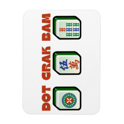 Mahjong Dot Crak Bam Magnet | Zazzle