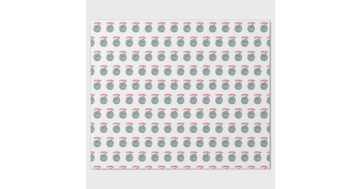 MahJong game symbol Joker tile Wrapping Paper | Zazzle