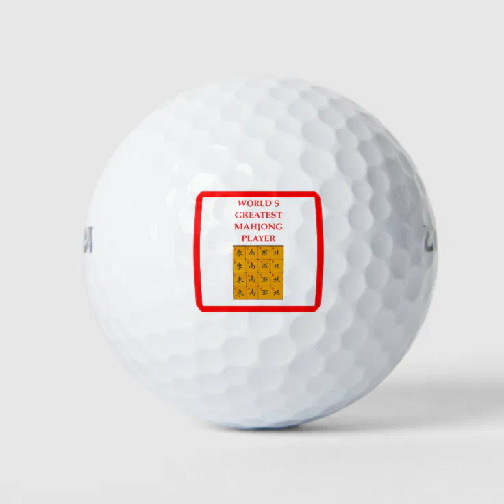 MAHJONG GOLF BALLS | Zazzle