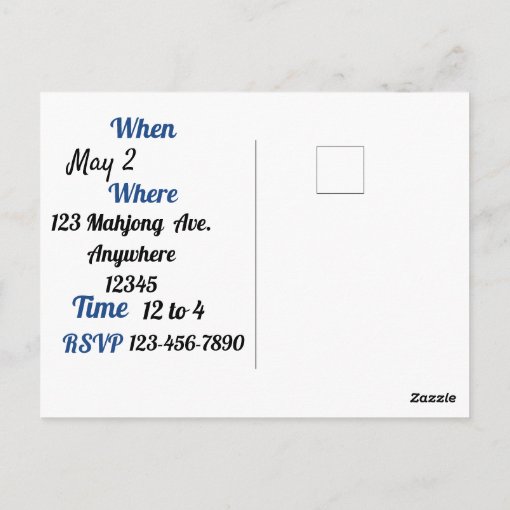 Mahjong Invite | Zazzle