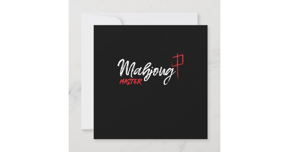 Mahjong Master Mahjongg Player Gift Invitation | Zazzle