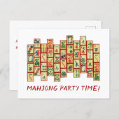 Mahjong Party Invitation Postcard | Zazzle