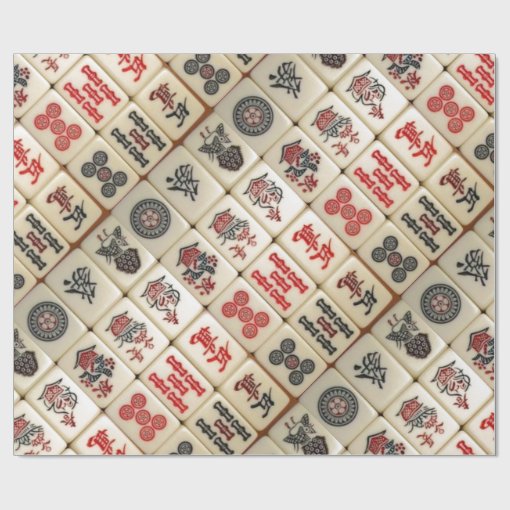 Mahjong pattern wrapping paper | Zazzle