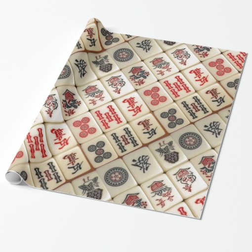 Mahjong pattern wrapping paper | Zazzle