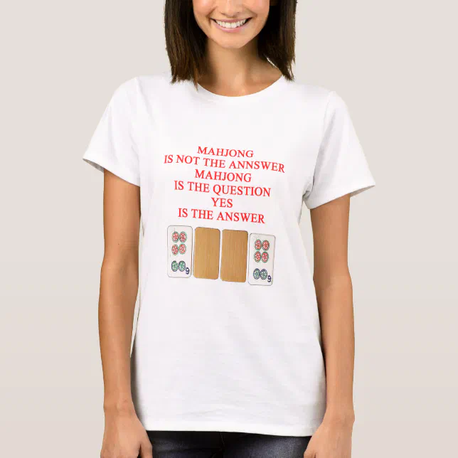 mahjong player design T-Shirt | Zazzle