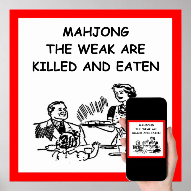 MAHJONG POSTER | Zazzle