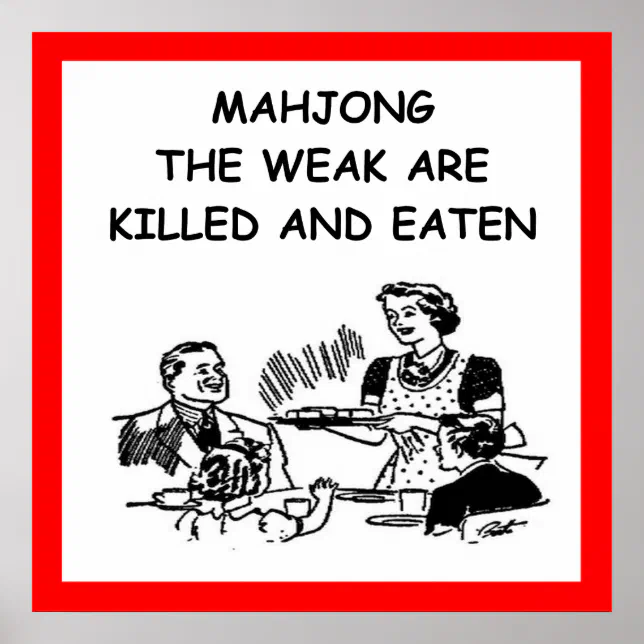 MAHJONG POSTER | Zazzle