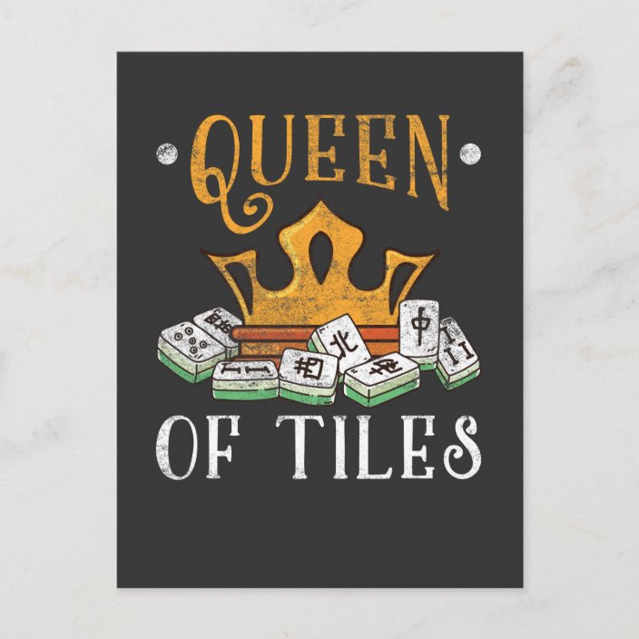 Mahjong Queen Of Tiles Mah Jong Boardgame Lover Postcard | Zazzle.com