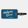 Mahjong Queen Personalized Name | Teal Blue Luggage Tag | Zazzle