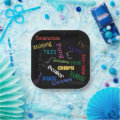 Mahjong Themed Paper Plate in Black | Zazzle