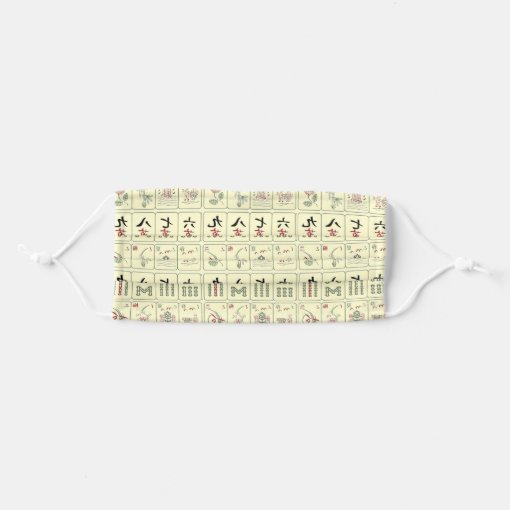 Mahjong Tiles Adult Cloth Face Mask | Zazzle