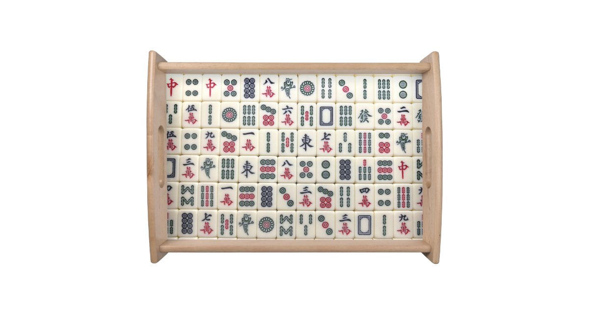 Mahjong Tiles Serving Tray | Zazzle