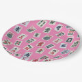 MahJong tiles symbols on pink Paper Plates | Zazzle