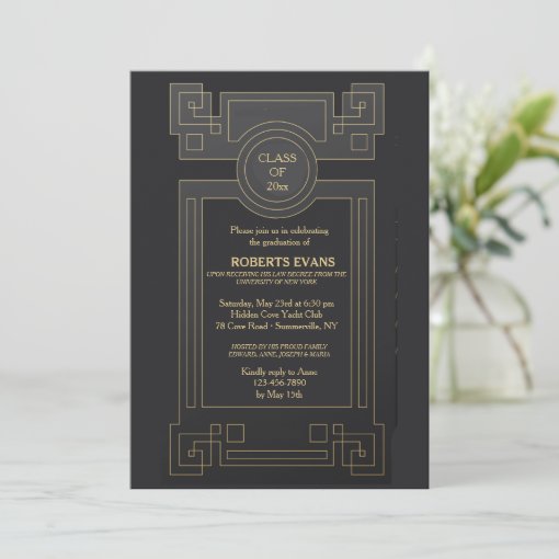 Mahogany Graduation Invitation | Zazzle