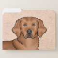 Mahogany Red Golden Retriever Cute Cartoon Dog File Folder | Zazzle