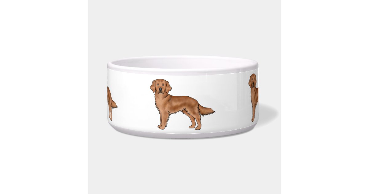 Mahogany Red Golden Retriever Cute Cartoon Dogs Bowl | Zazzle