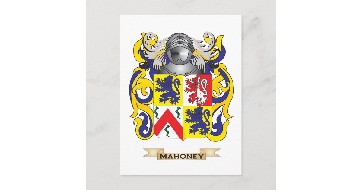 Mahoney Coat of Arms (Family Crest) Postcard | Zazzle