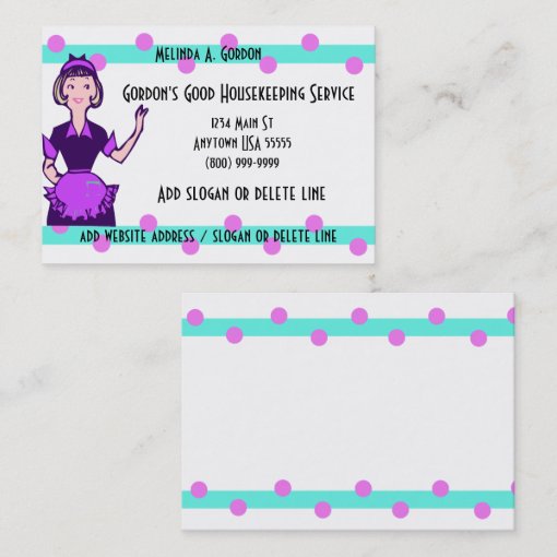 Maid And Cleaning Service Business Cards | Zazzle