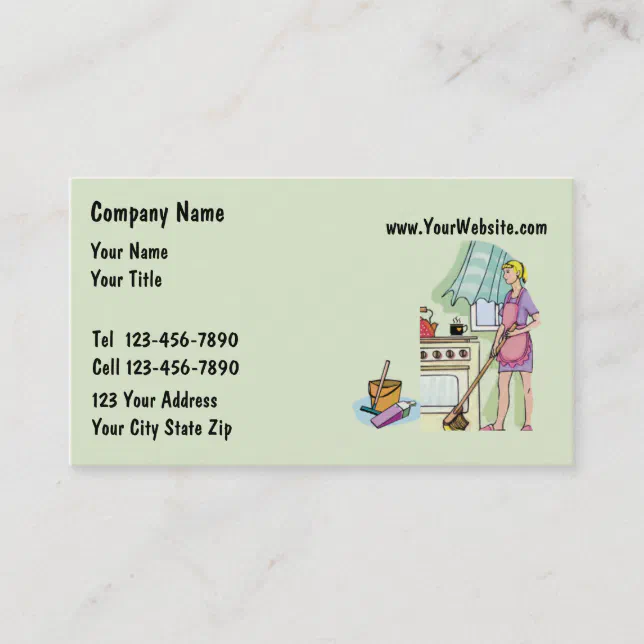 Maid Business Cards | Zazzle