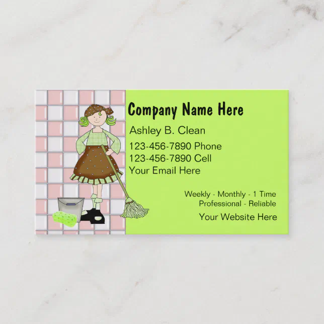 Maid Business Cards | Zazzle