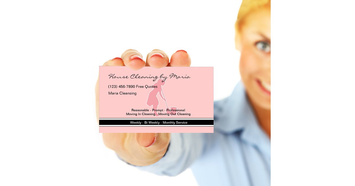 Maid Housekeeper Business Cards | Zazzle
