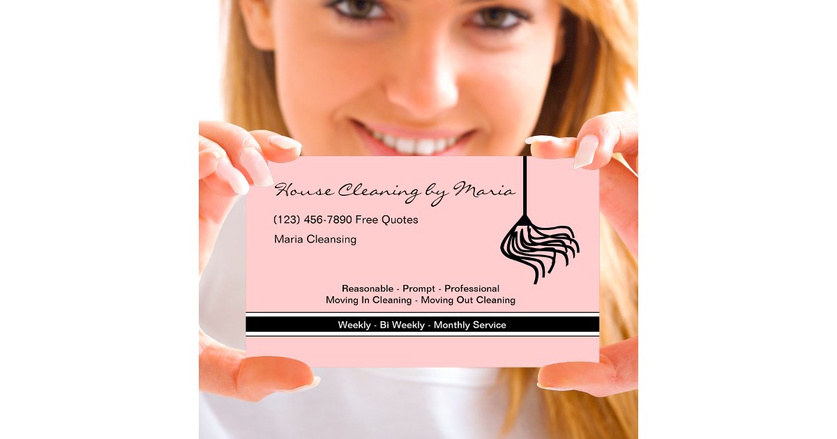Maid Housekeeper Business Cards | Zazzle