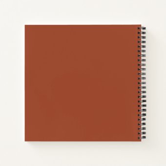 Maid of Honor Simple Minimalist Modern Name Rust Notebook | Zazzle