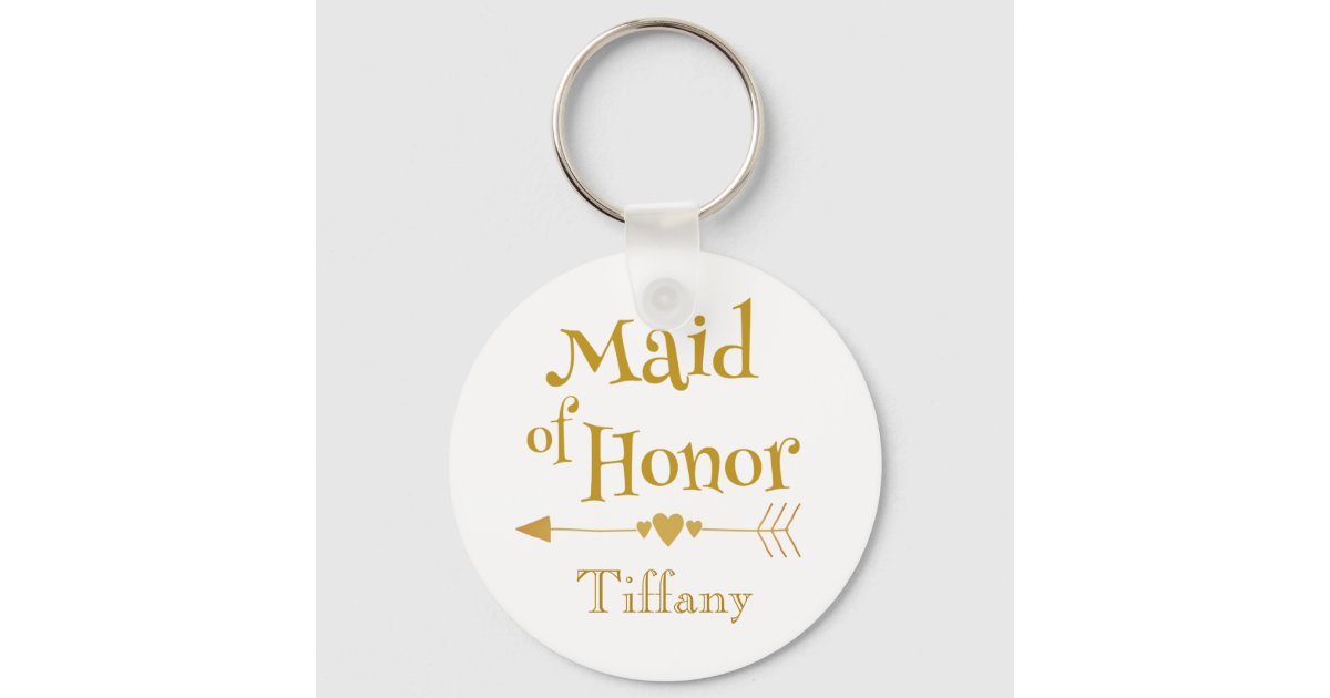Maid of Honor Wedding Gifts Keychain | Zazzle