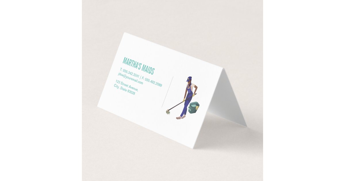 Maid Service Business Card | Zazzle