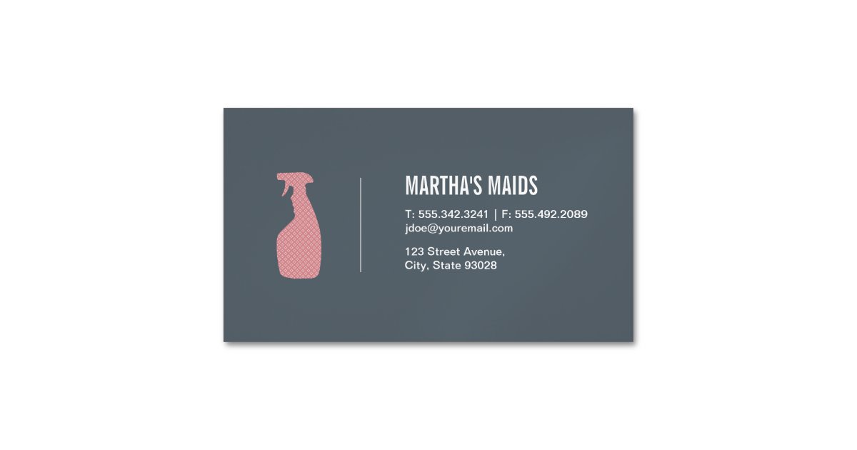 Maid Service Business Card Magnet | Zazzle